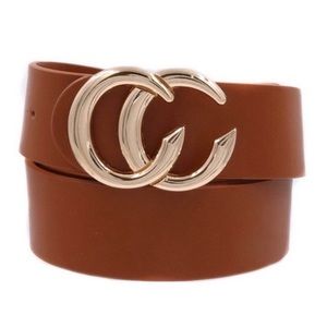 Accessories | Vegan Leather Double C Belt | Poshmark